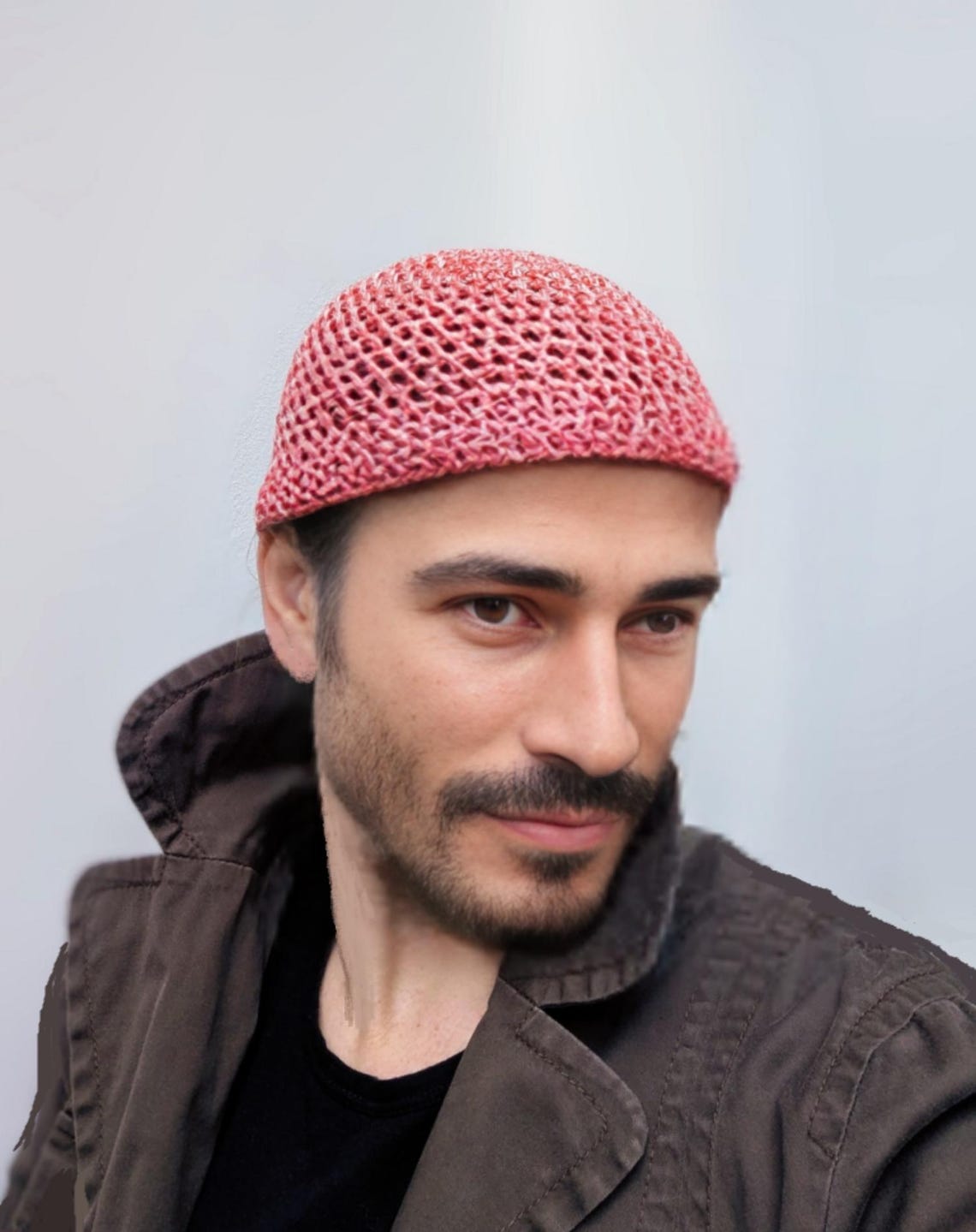 Crochet Mesh Summer Hat, Docker Cap Men, Red Mix Skull Hat, Kufi Cotton ...