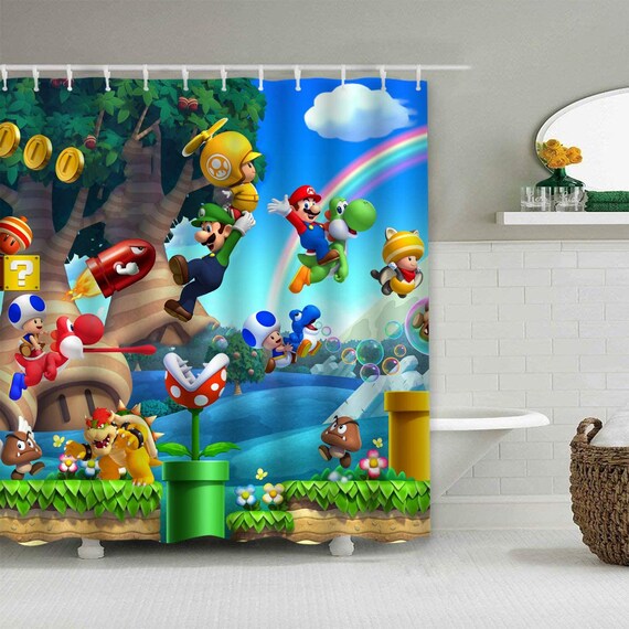 Mario Shower Curtain - Etsy