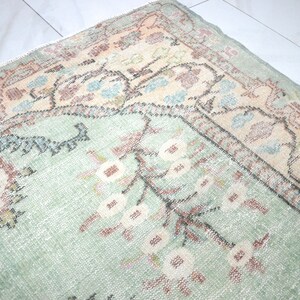 60s Turkish Green Rug Faded Green Rug Vintage Medallion - Etsy