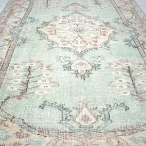 60s Turkish Green Rug Faded Green Rug Vintage Medallion - Etsy