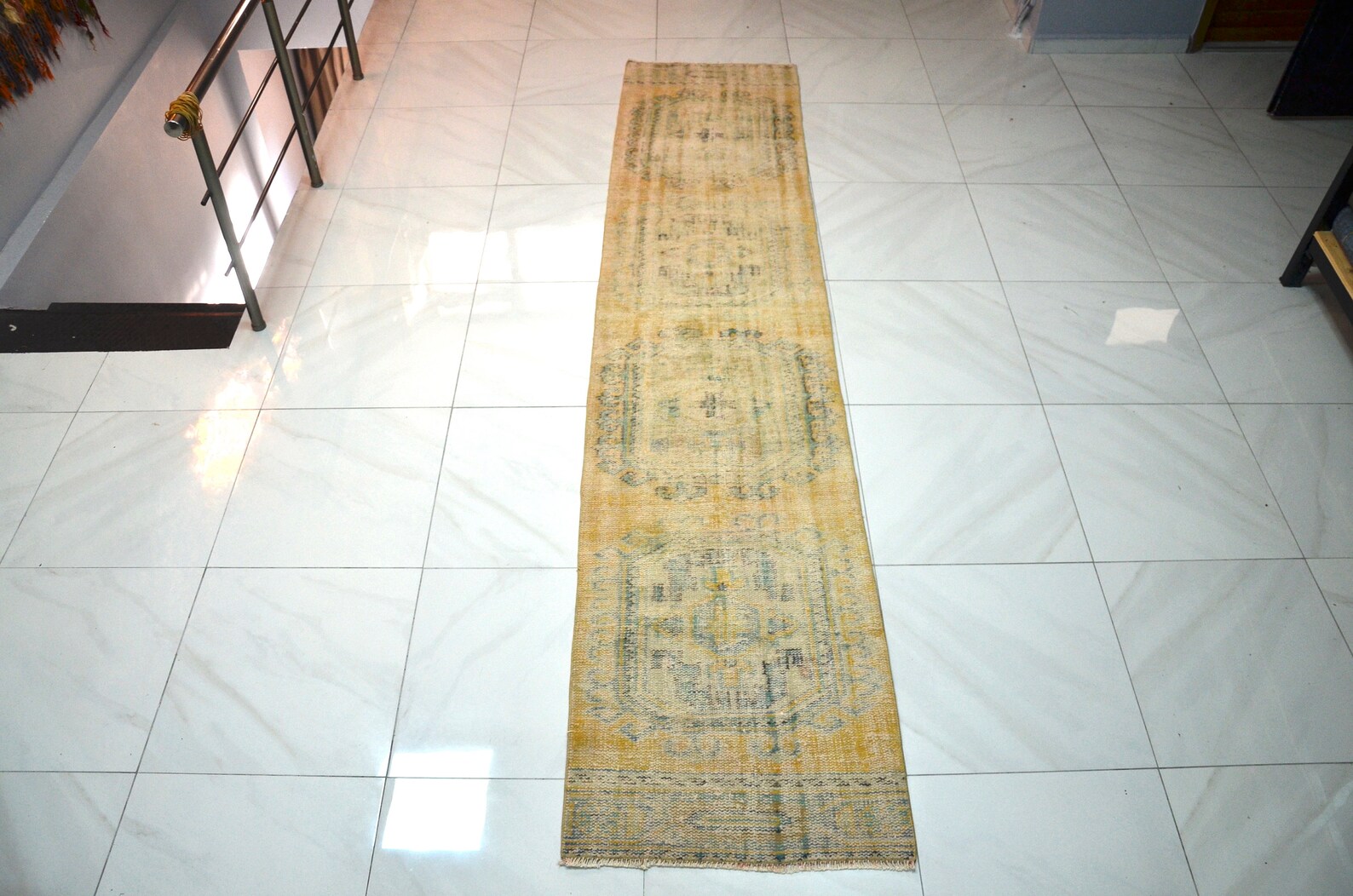 Boho Home Decor Runner Rug Pale Turkish Runner Rug Antique - Etsy
