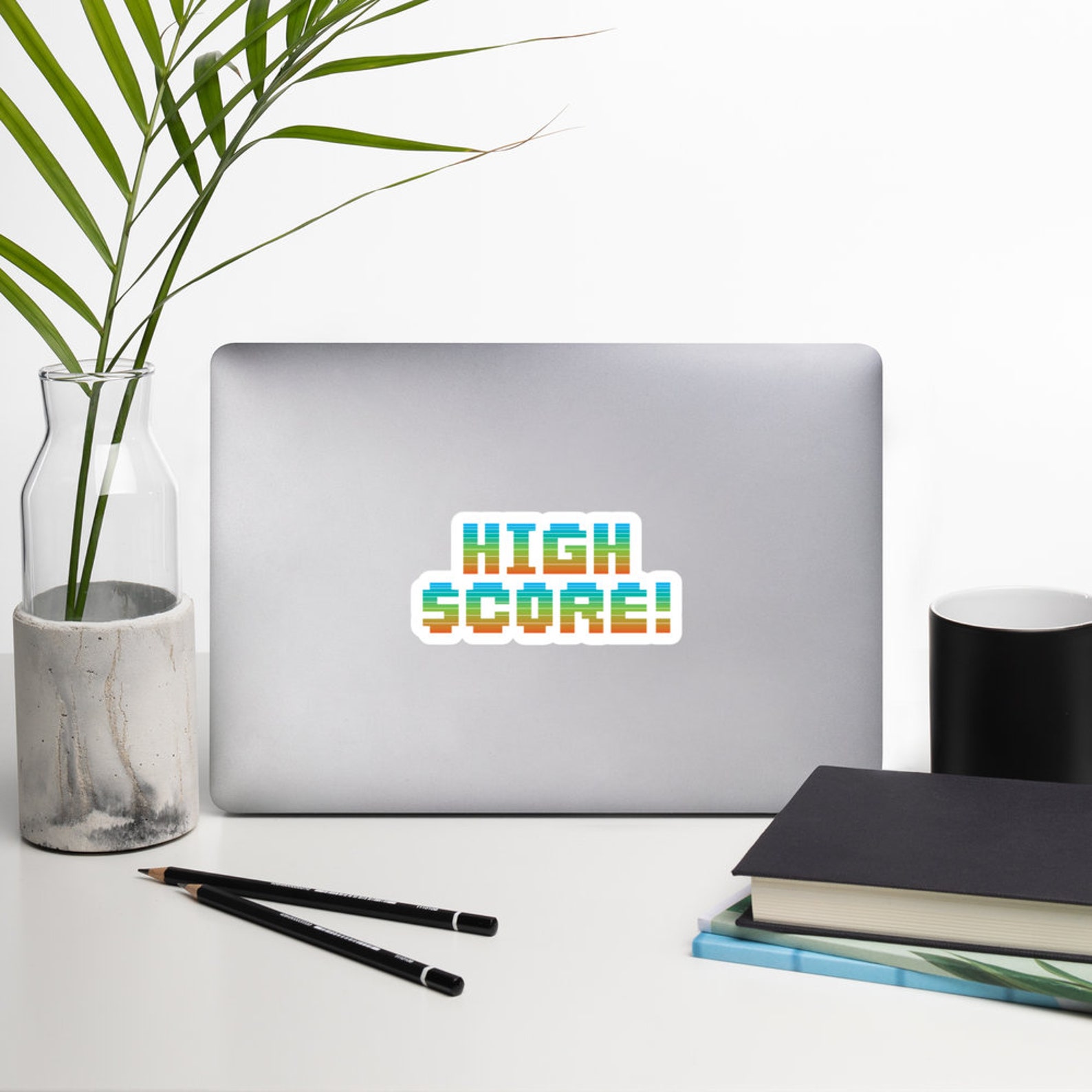High Score! Retro Die Cut Sticker | Arcade Inspired Designs | Super ...