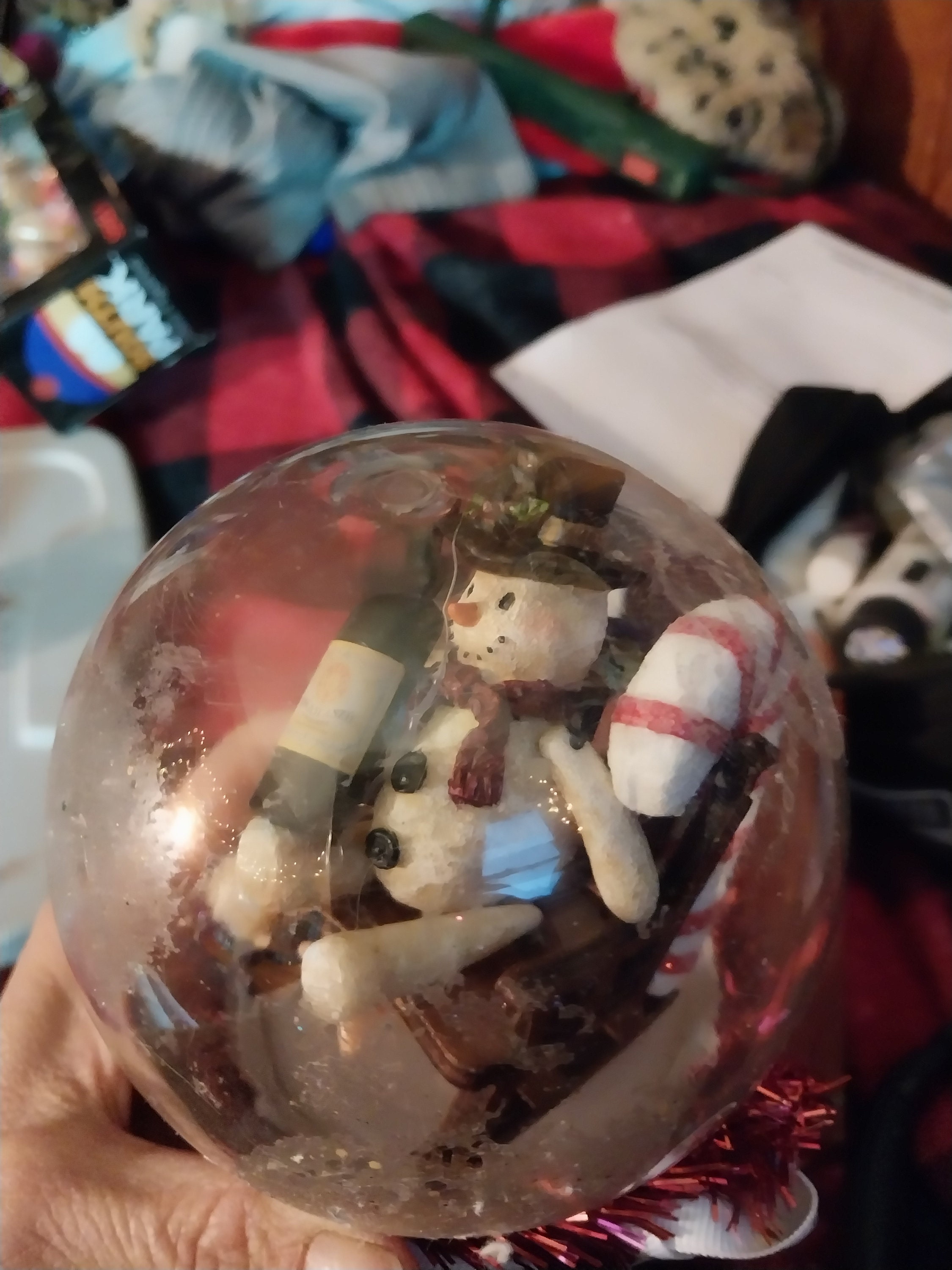 Tipsy Tired Snowman Globe - Etsy