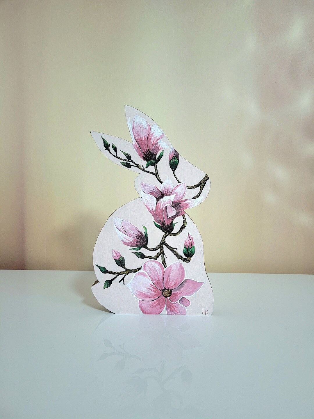 Easter Bunny, Wooden Bunny for Easter, Oak Wood Bunny, Magnolia ...