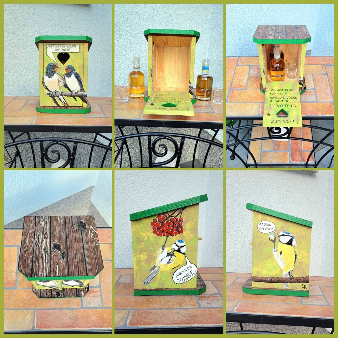 Men's Gift, Chirping Box, Nesting Box, Bird Villa, Bird House, Blue Tit ...