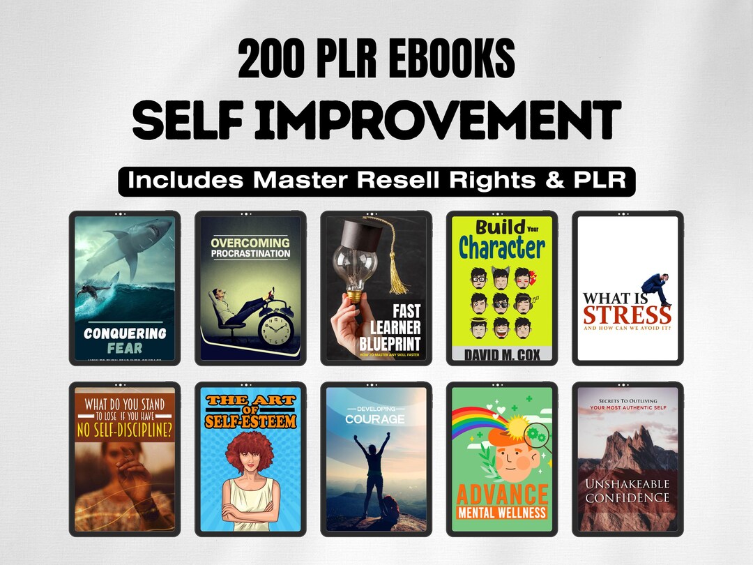 200 Ebooks Self Improvement Bundle Self Help Ebook Master Resell Rights ...