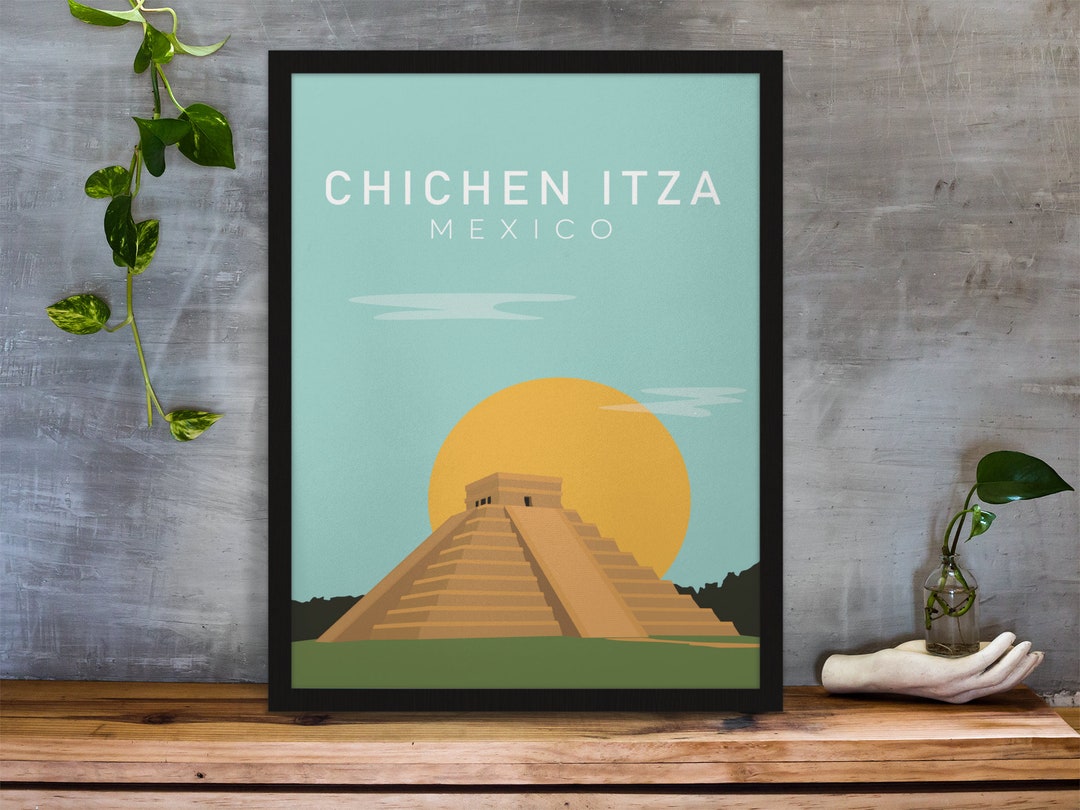 Mexico Digital Travel Print Wall Art Chichen Itza Instant Download Home ...