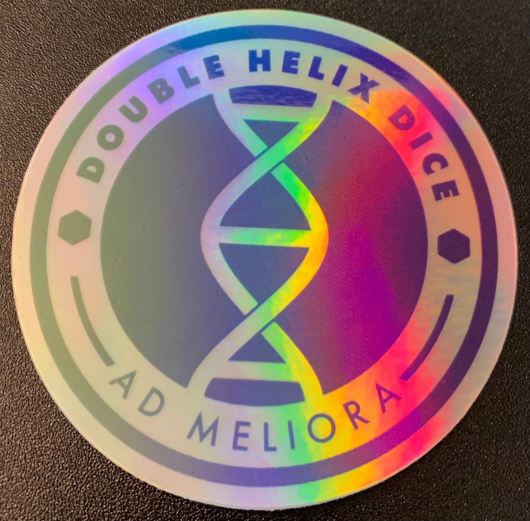 Aufkleber Double Helix Würfel Holographic Sticker - Etsy.de