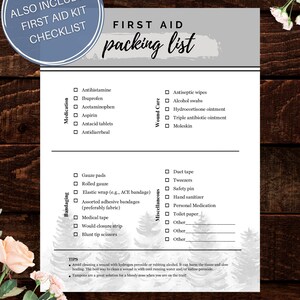 Day Hike Packing List | Printable Packing Checklist | First Aid Kit ...