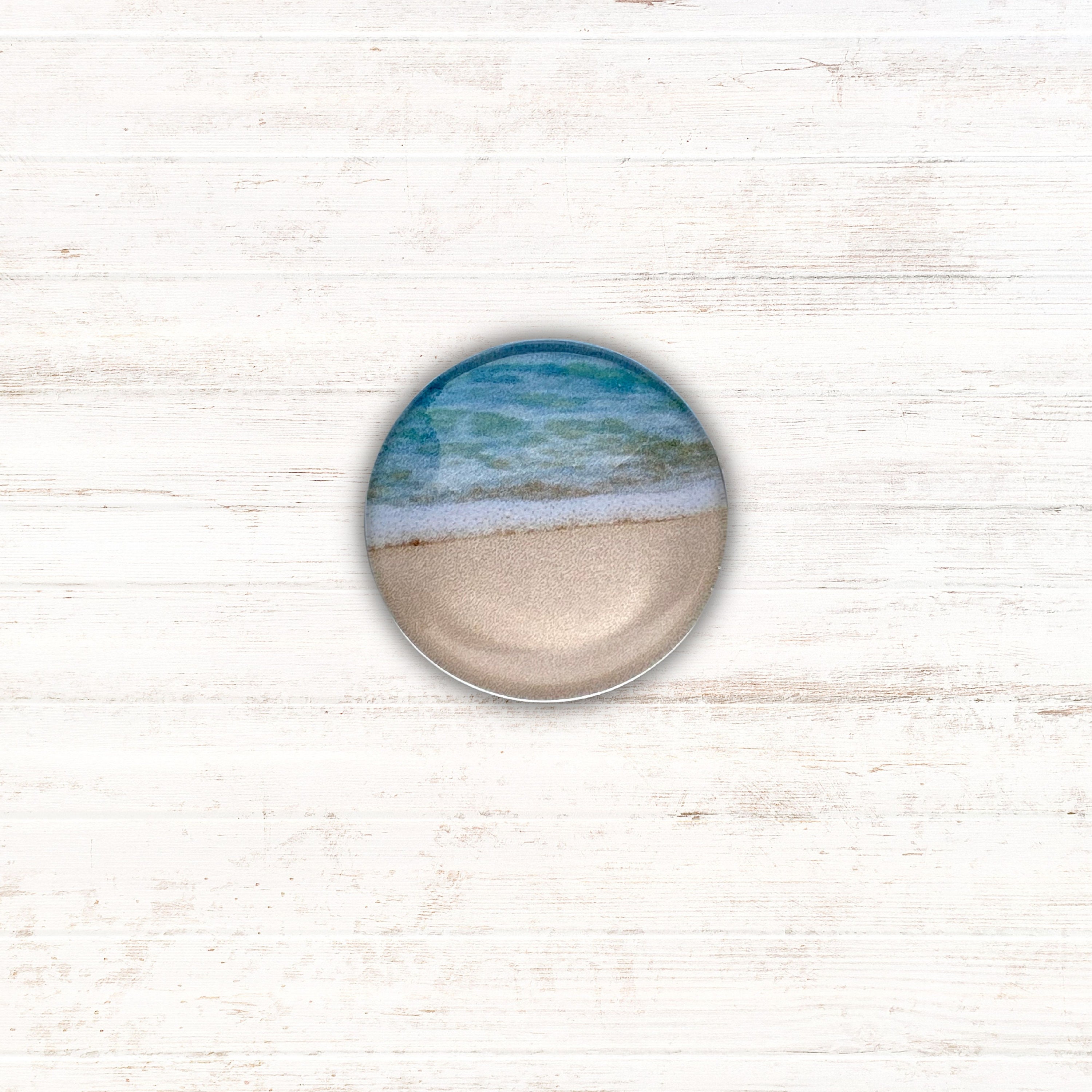 Set of 6 Beach Magnets, Glass Sand & Sea Gifts, Ocean Fridge Magnets ...