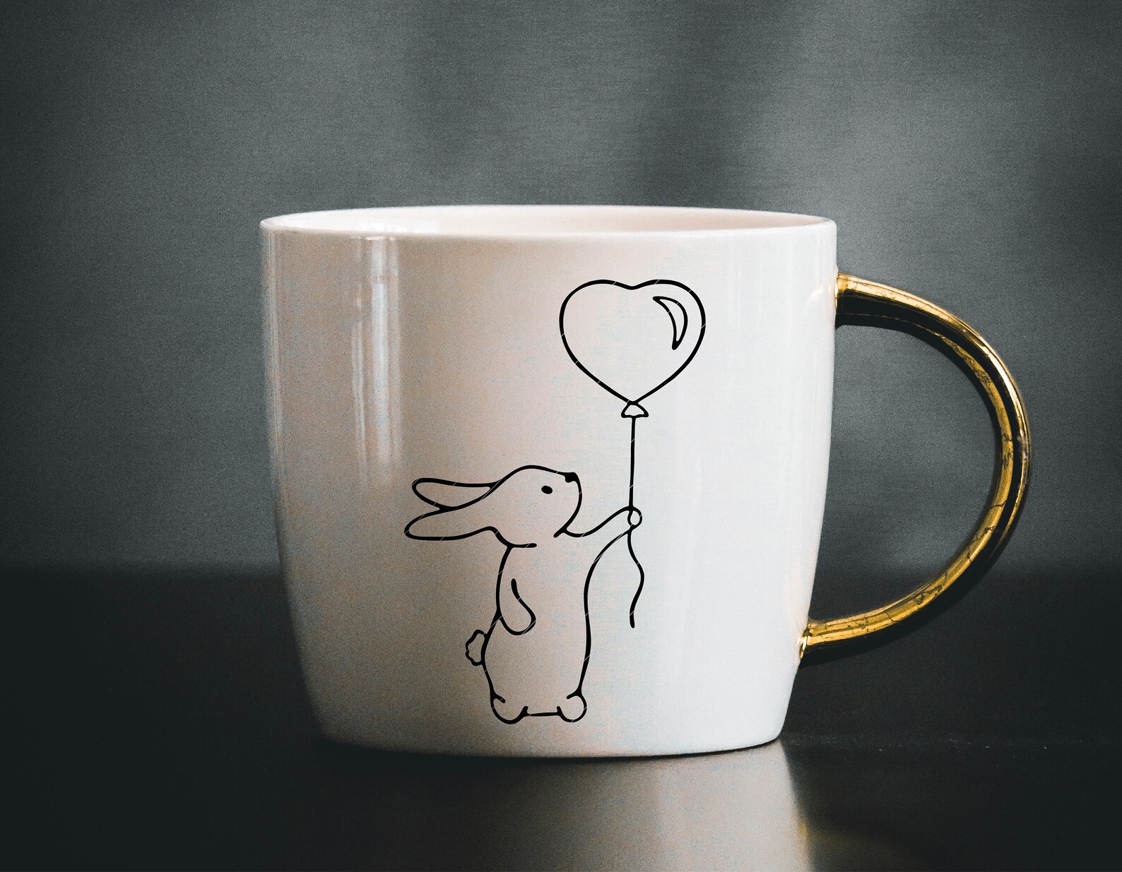 Plotterdatei | Hase mit Herzballon | SVG | DXF | PNG | Eps | Geburtstag ...