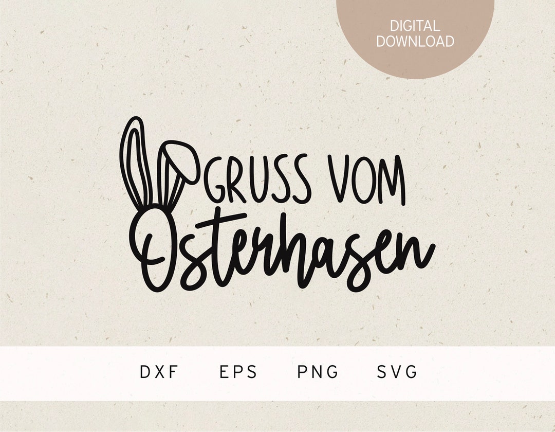 Plotterdatei | Gruß vom Osterhasen | SVG | DXF | PNG | Eps | Frühling | Frühlingserwachen ...