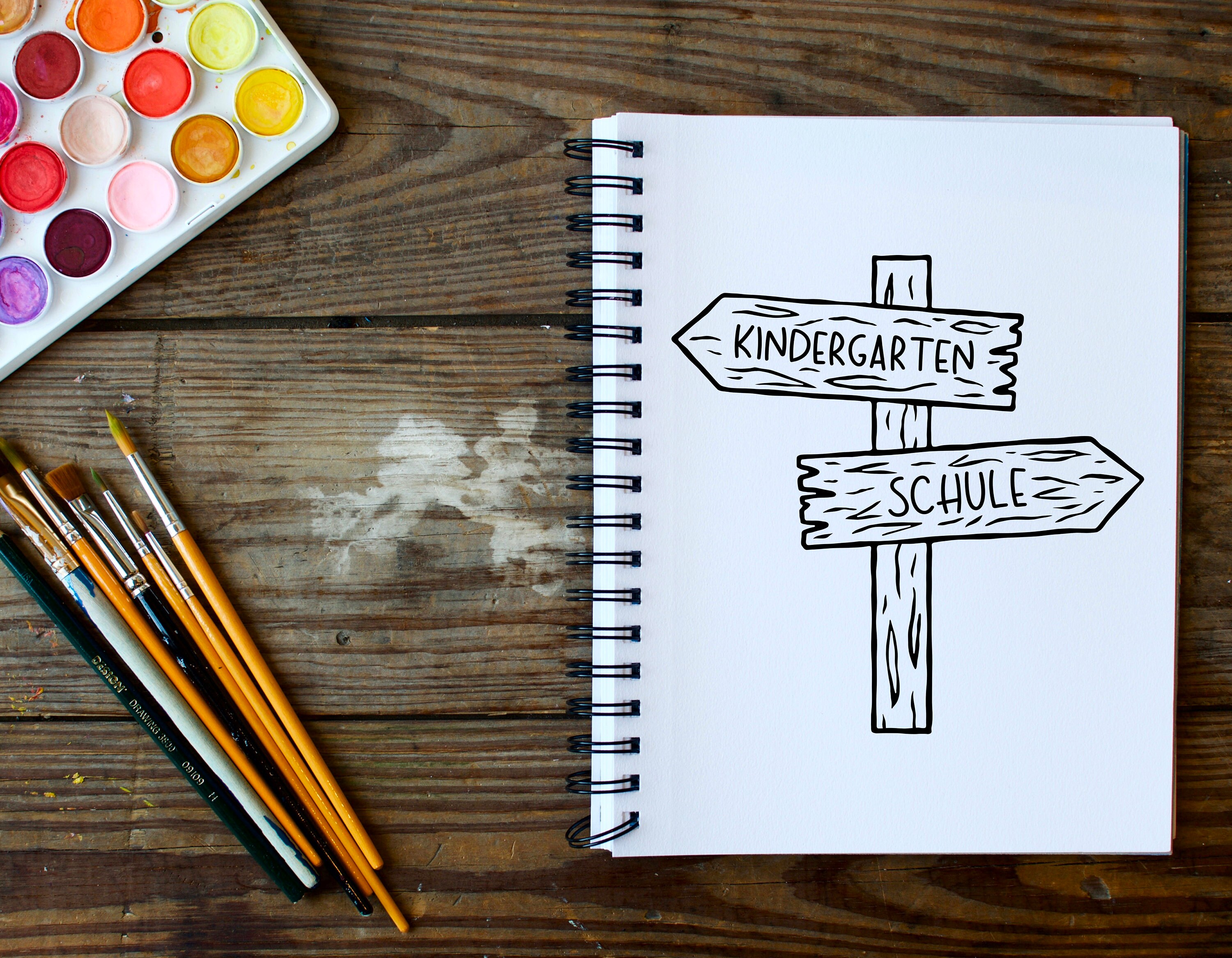 Plotter File | Signpost | Kindergarten | Schule | SVG | DXF | PNG | Eps ...