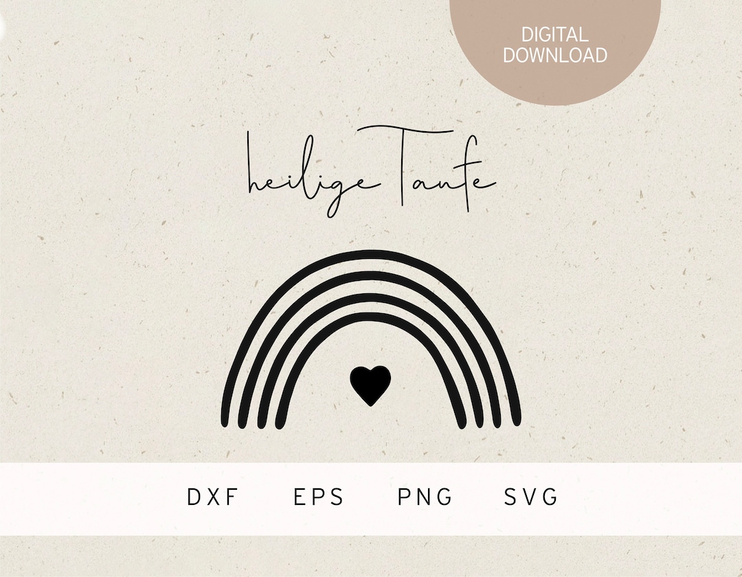 Plotter File | Heilige Taufe | Rainbow | SVG | DXF | PNG | Eps | Church ...