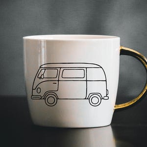 Plotter File | Retro Van | Side View | SVG | DXF | Png | Eps | Vehicle ...