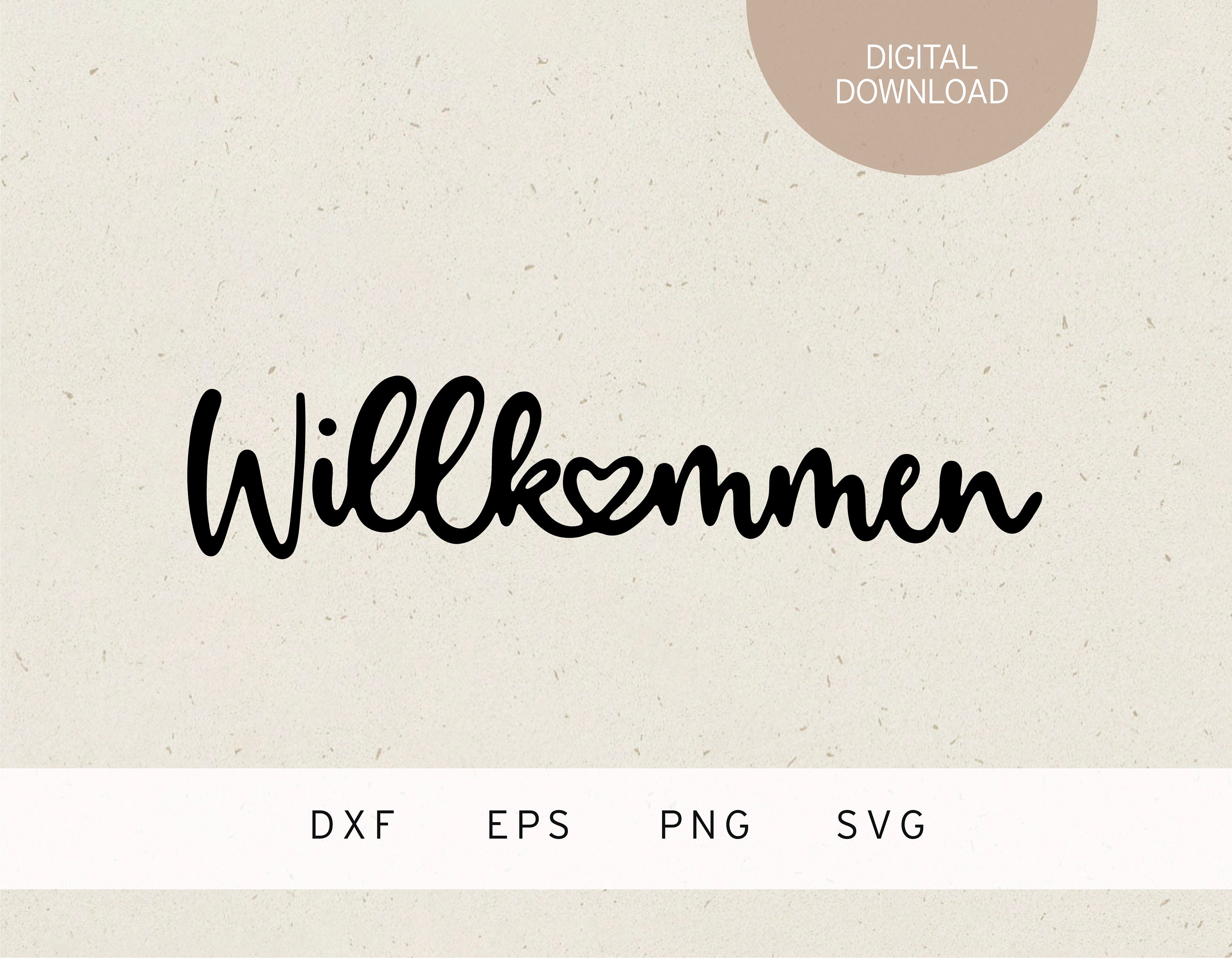 Plotter File Willkommen SVG DXF PNG Eps Wall - Etsy