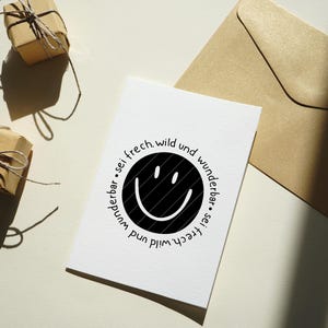 Plotterdatei | sei frech, wild & wunderbar | Smiley | SVG | DXF | PNG ...