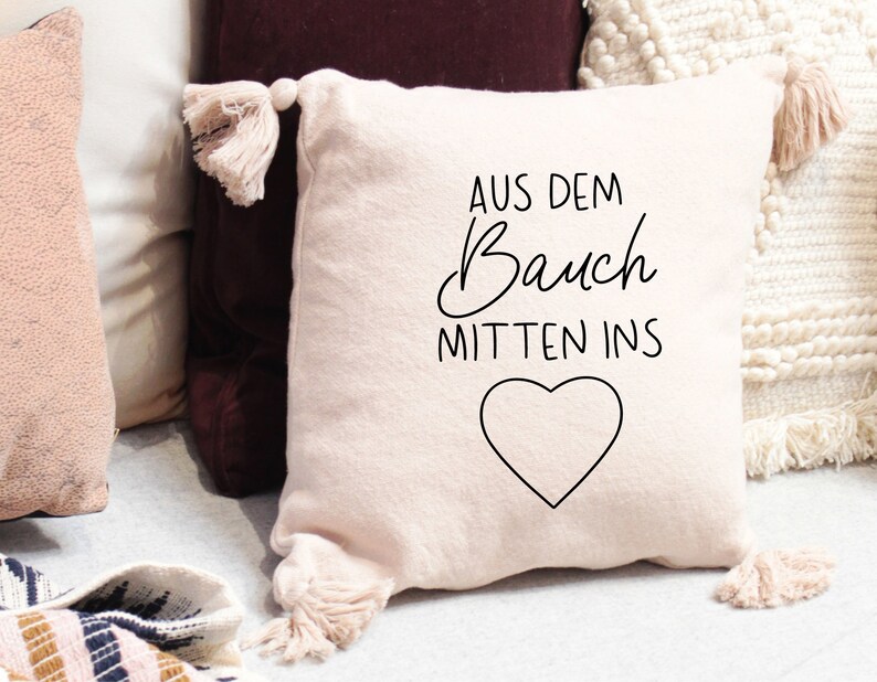 Plotterdatei | aus dem Bauch mitten ins Herz | SVG | DXF | PNG | Eps | Baby | Mama ...