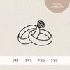 Plotter File Wedding Rings SVG DXF PNG Eps Saying Couple Marriage Gift ...