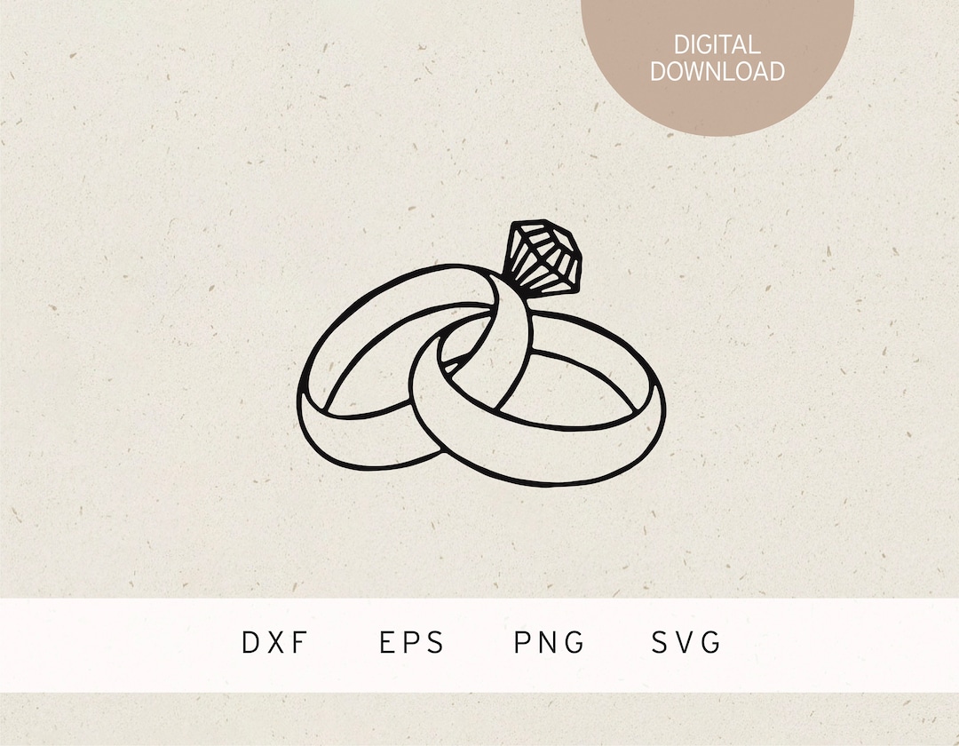 Plotter File | Wedding Rings | SVG | DXF | PNG | Eps | Saying | Couple ...