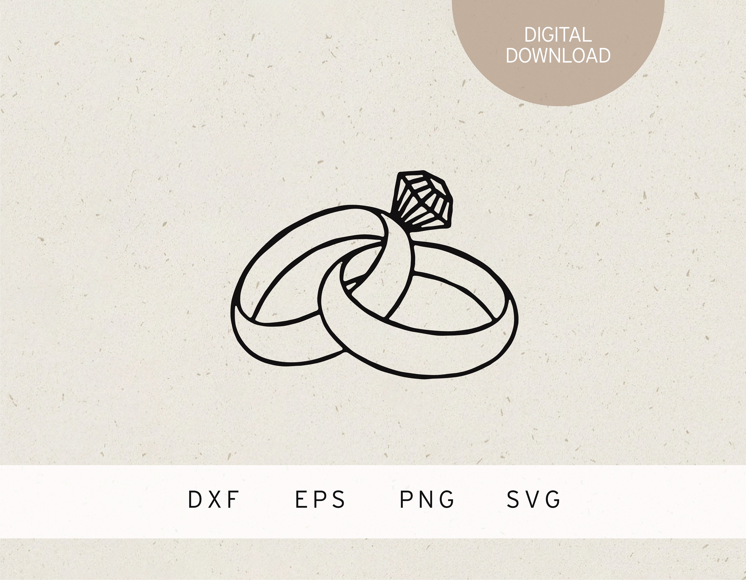 Plotter File Wedding Rings SVG DXF PNG Eps Saying - Etsy Canada