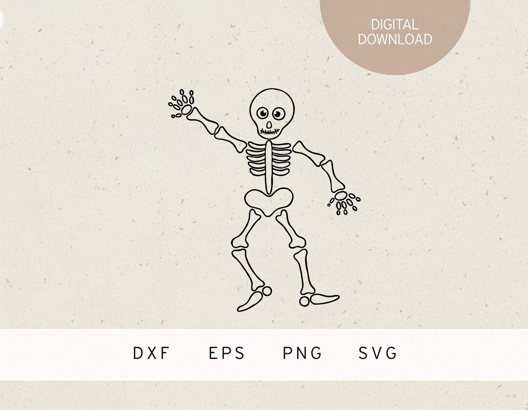 Plotter File | Skeleton | SVG | DXF | PNG | Eps | Halloween ...
