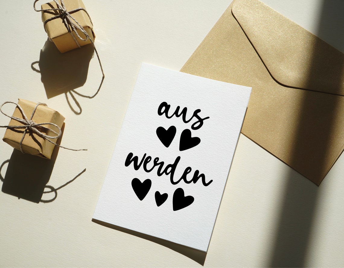 Plotter File aus 2 Herzen Werden 3 SVG DXF PNG Eps - Etsy