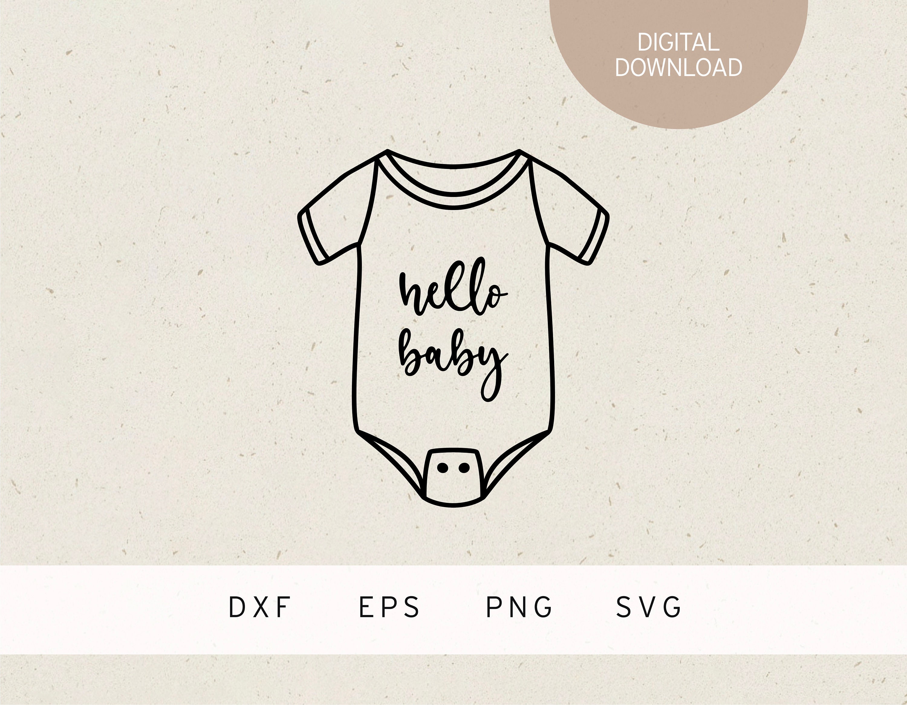 Plotter File Baby Body Hello Baby SVG DXF PNG Eps - Etsy