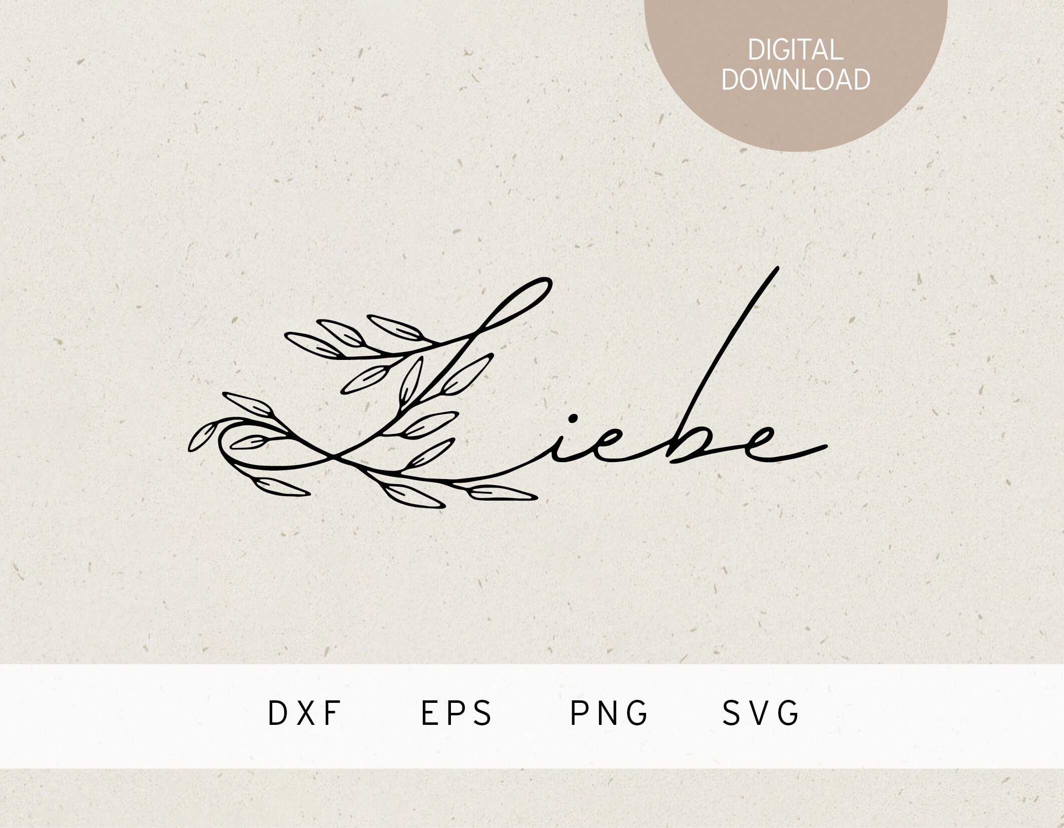 Plotter File Love Floral SVG DXF PNG Eps Plants - Etsy