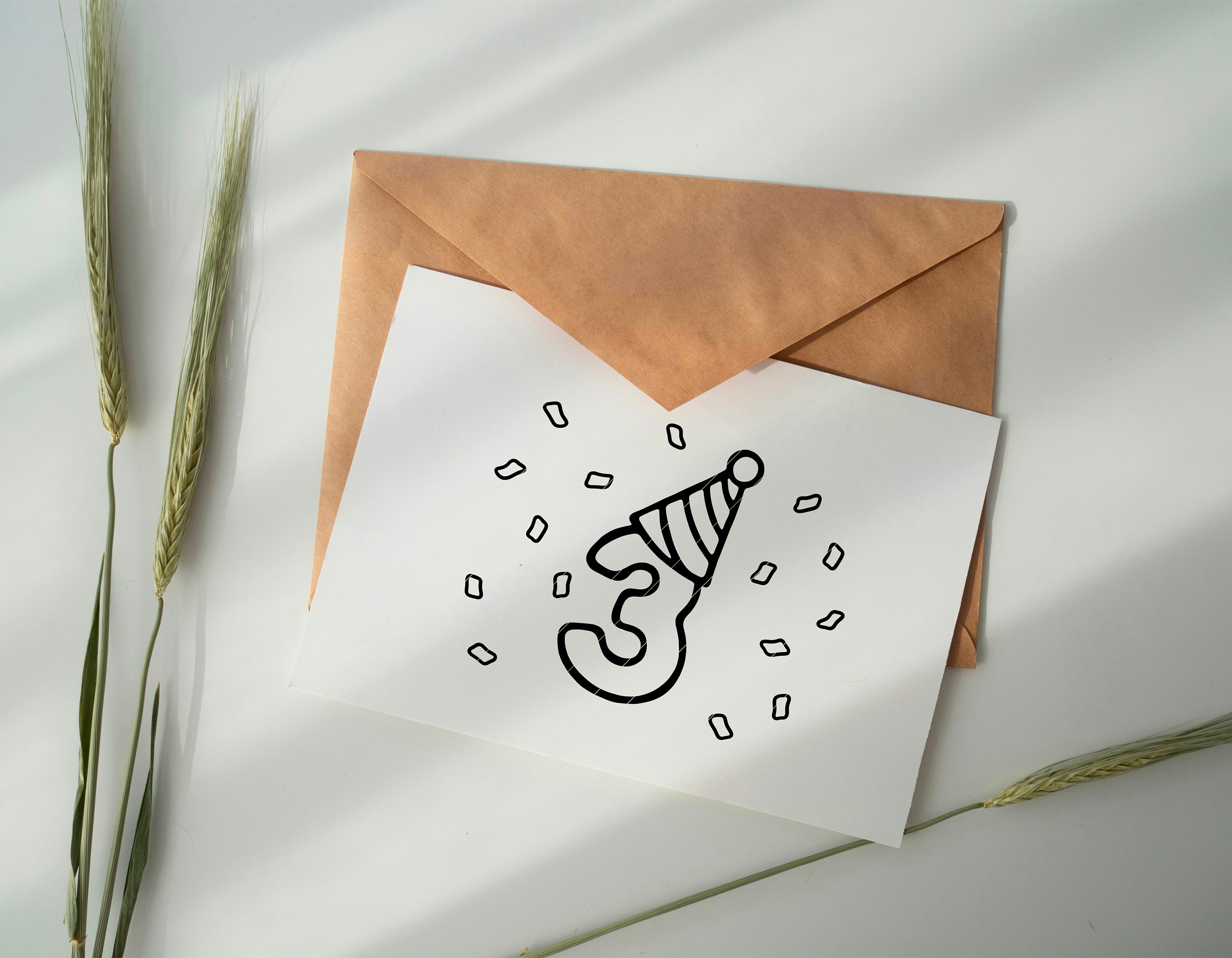Plotter File | 3 | Party Hat | SVG | DXF | PNG | Eps | Birthday | 3rd ...