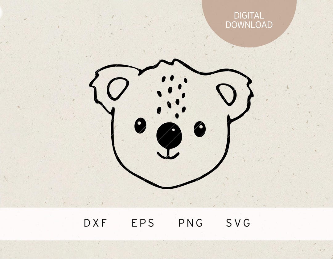 Plotter File | Koala | SVG | DXF | PNG | Eps | Animals | Bear | Wild Animal | Love | Animal Love ...