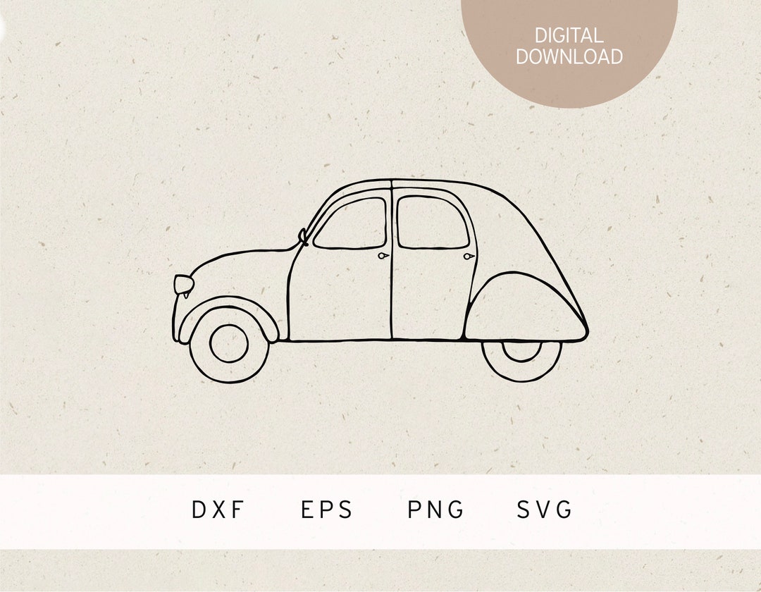 Plotterdatei | Auto | Ente Citröen 2CV | SVG | DXF | PNG | Eps ...