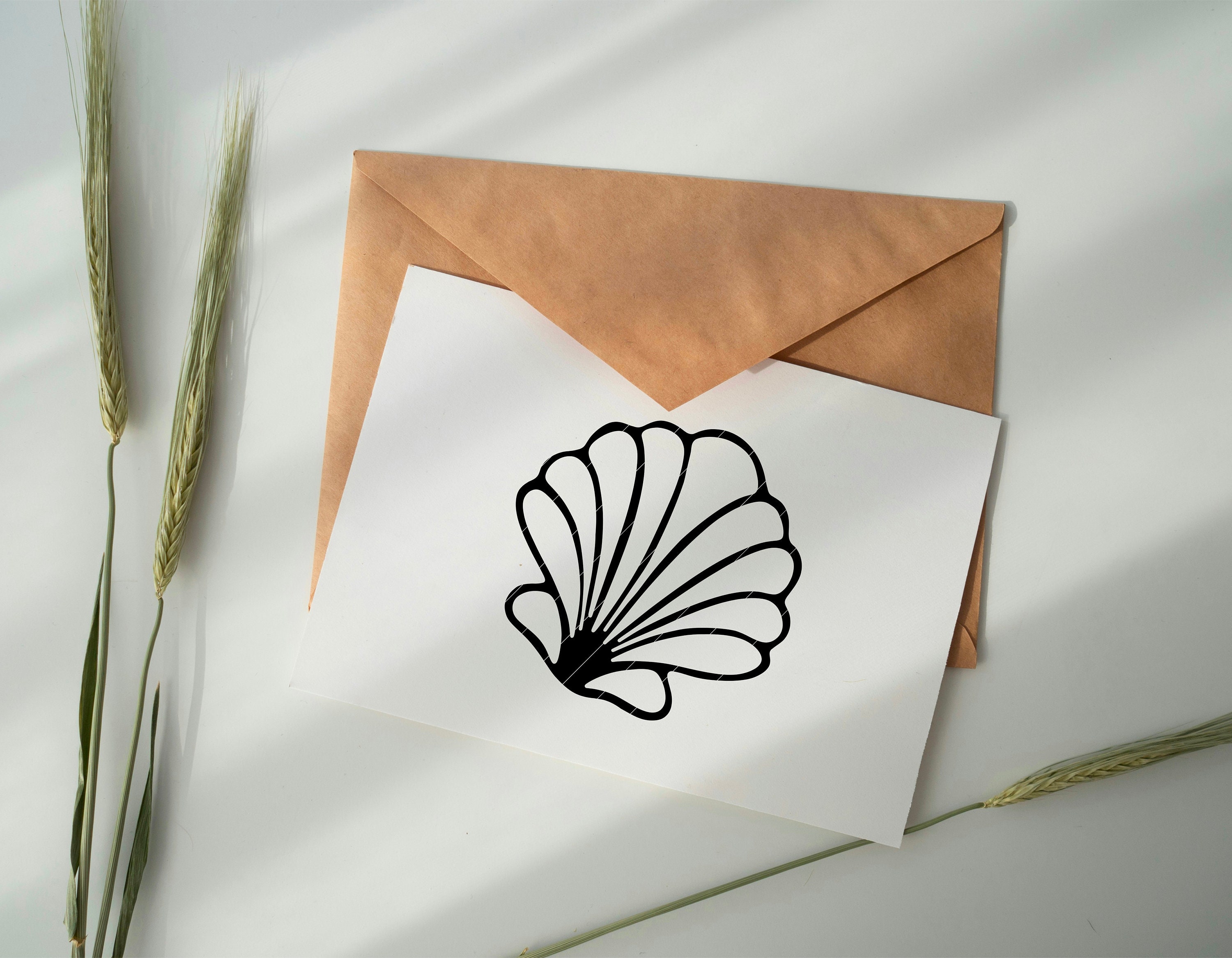 Plotter File | Seashell | SVG | DXF | PNG | Eps| Travel | Summer | Sun ...