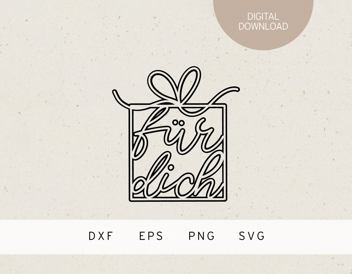 Plotterdatei | für dich | SVG | DXF | PNG | Eps | Geburtstag | Happy ...