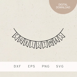 Plotter File | Christmas | Pennant Chain | SVG | DXF | PNG | Ai | Eps ...