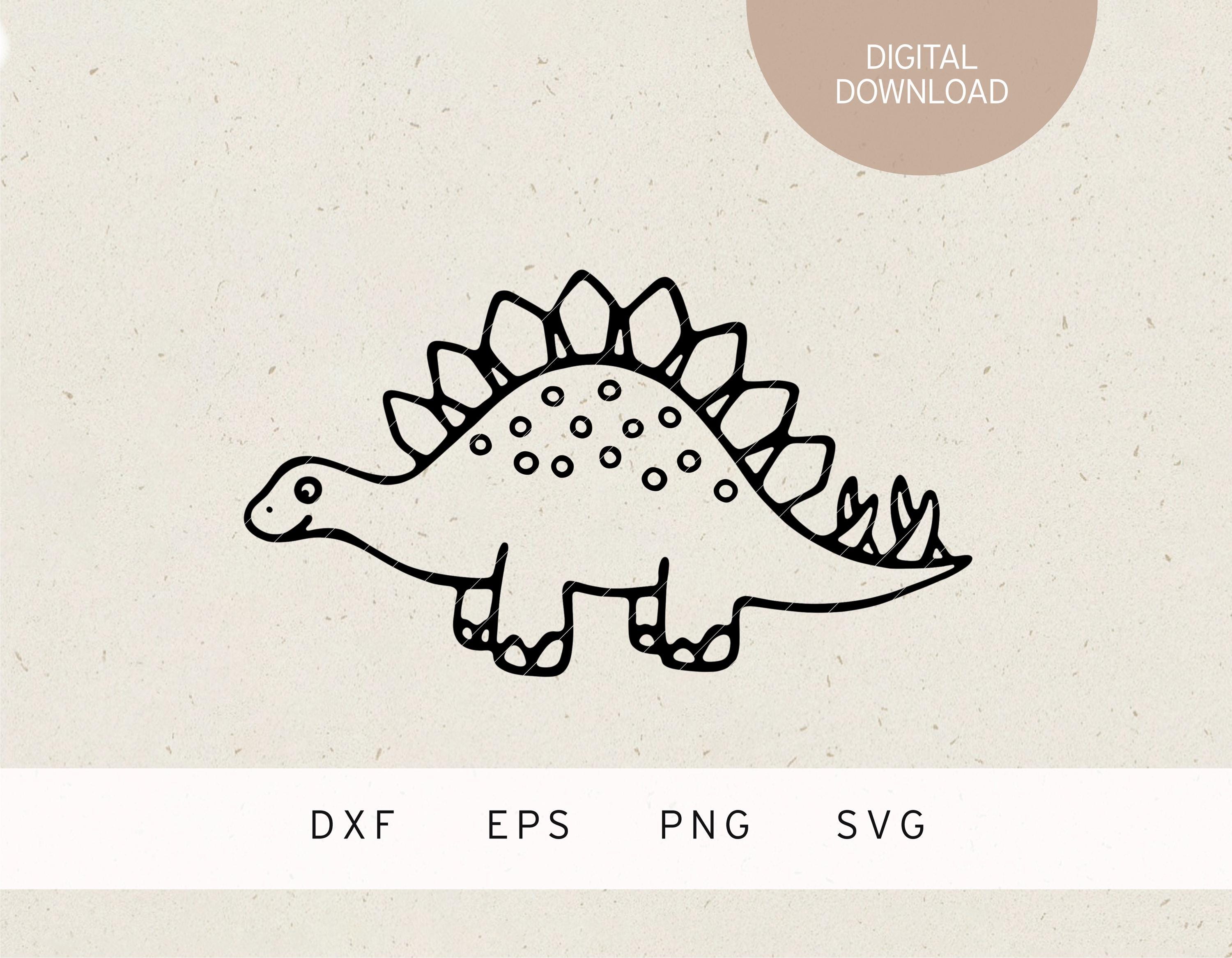 Plotter File | Stegosaurus | SVG | DXF | PNG | Eps | Dinosaur | Dino ...