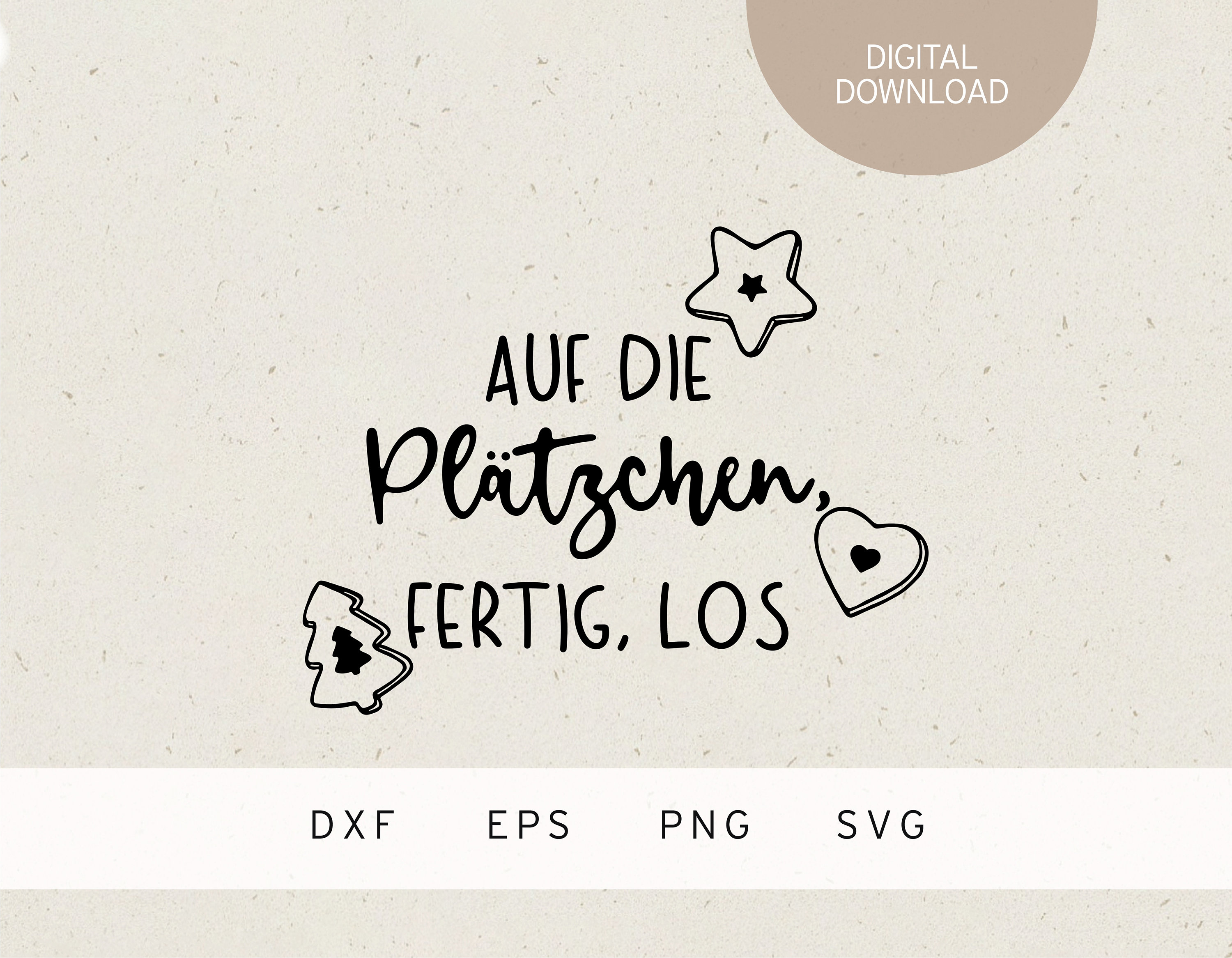 Plotter File Auf Die Plätzchen Fertig Los SVG DXF - Etsy