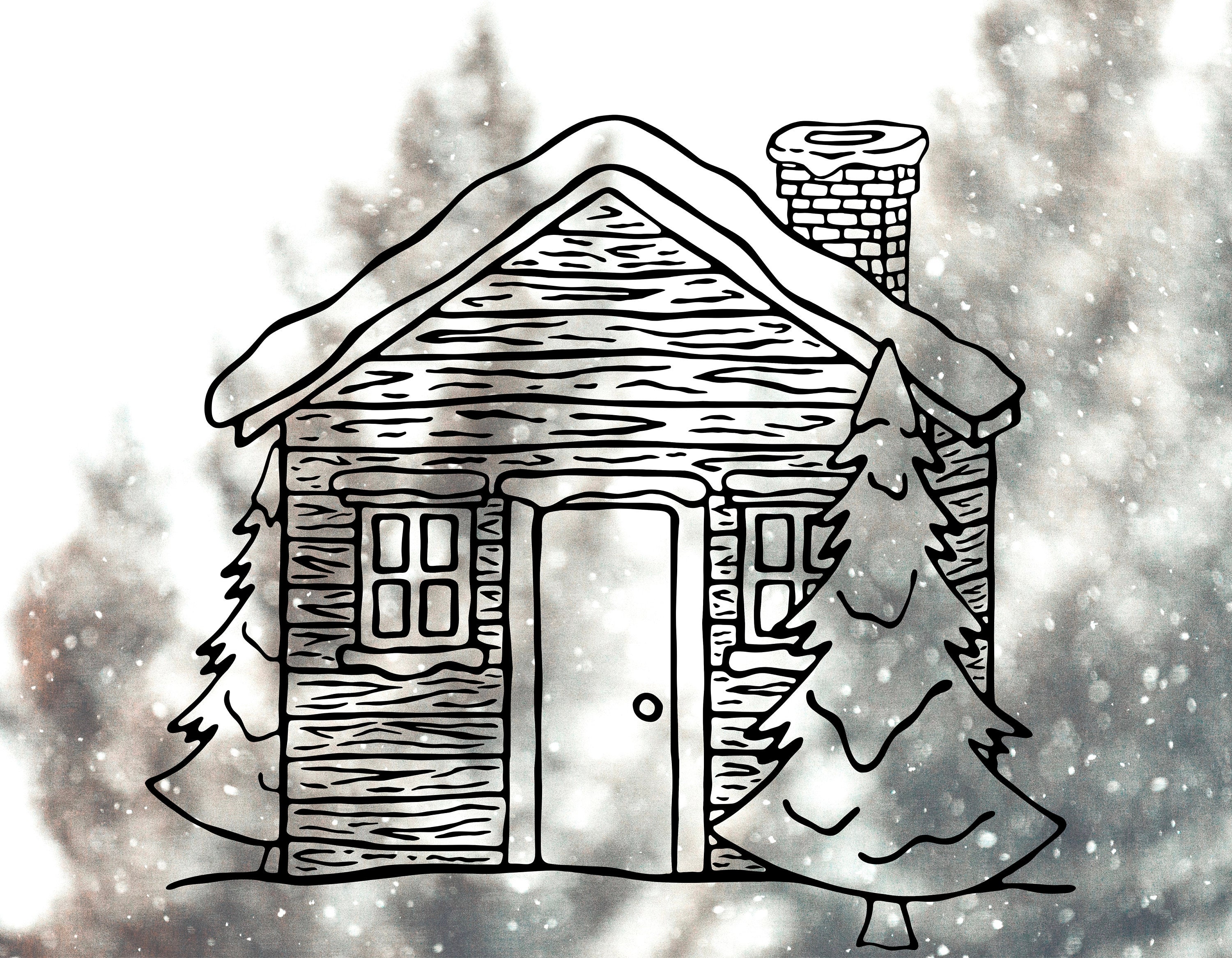 Plotter File Forest House Fir Trees SVG DXF PNG Ai - Etsy