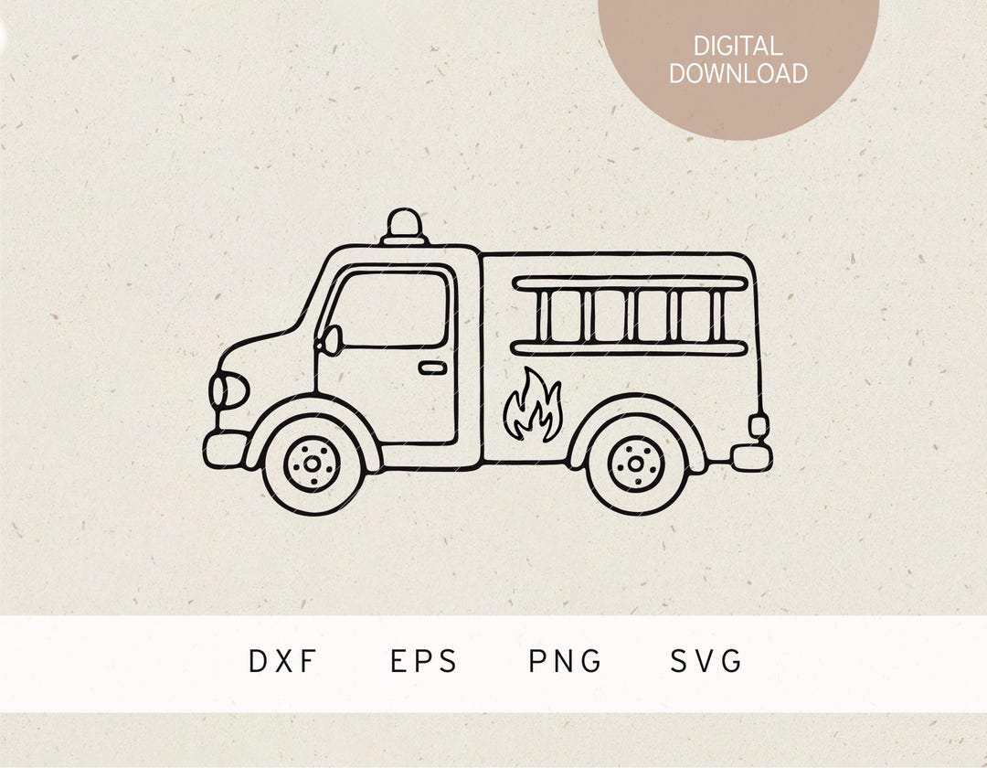 Plotterdatei | Feuerwehrauto | SVG | DXF | Png | Eps | Fahrzeug | Feuerwehr | Feuerwehrmann ...