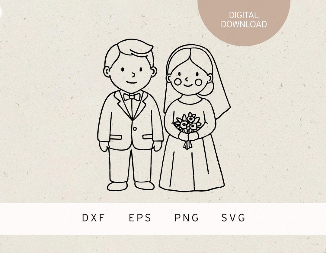 Plotter File | Wedding Couple | SVG | DXF | PNG | Eps | Wife | Husband ...