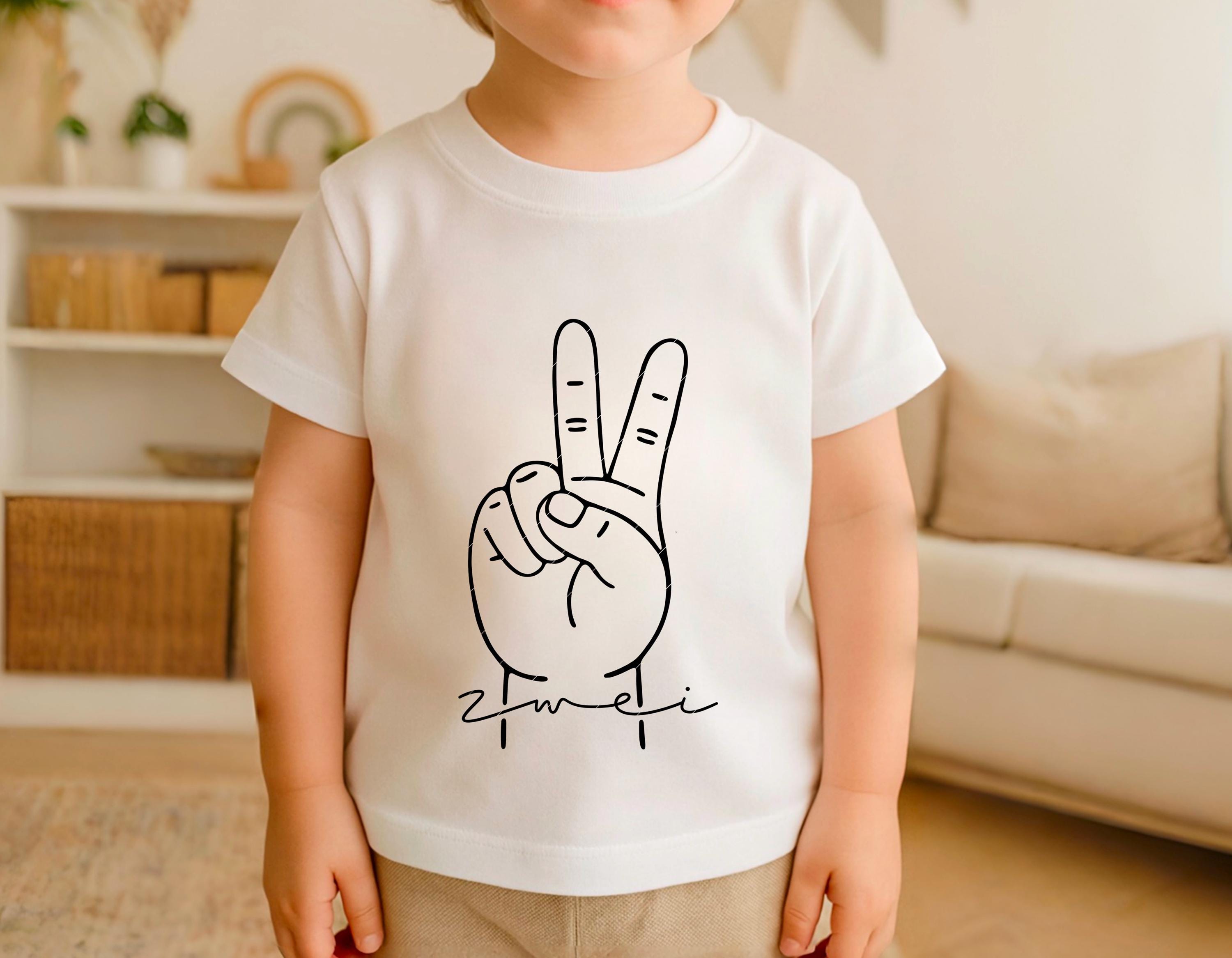 Plotter File | 2 Years | Hand | SVG | DXF | PNG | Eps | Second Birthday ...