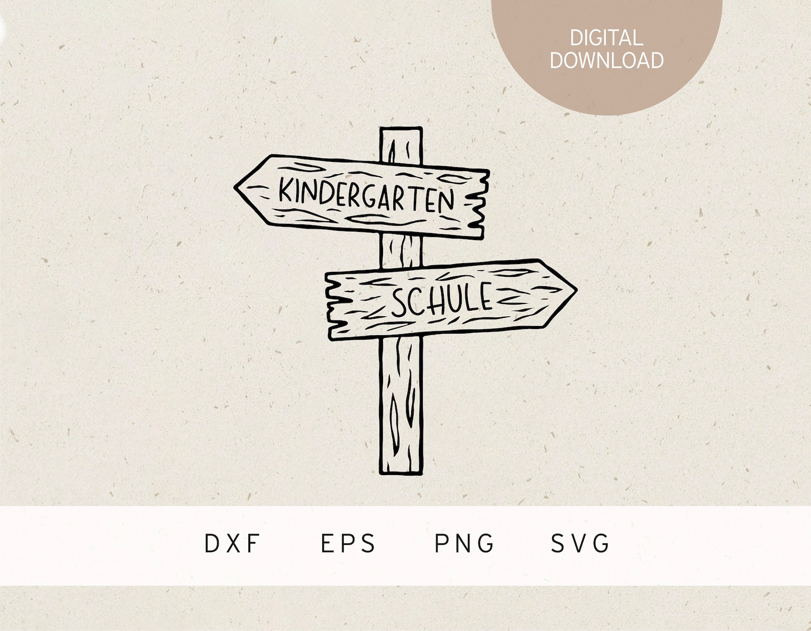 Plotter File | Signpost | Kindergarten | Schule | SVG | DXF | PNG | Eps ...