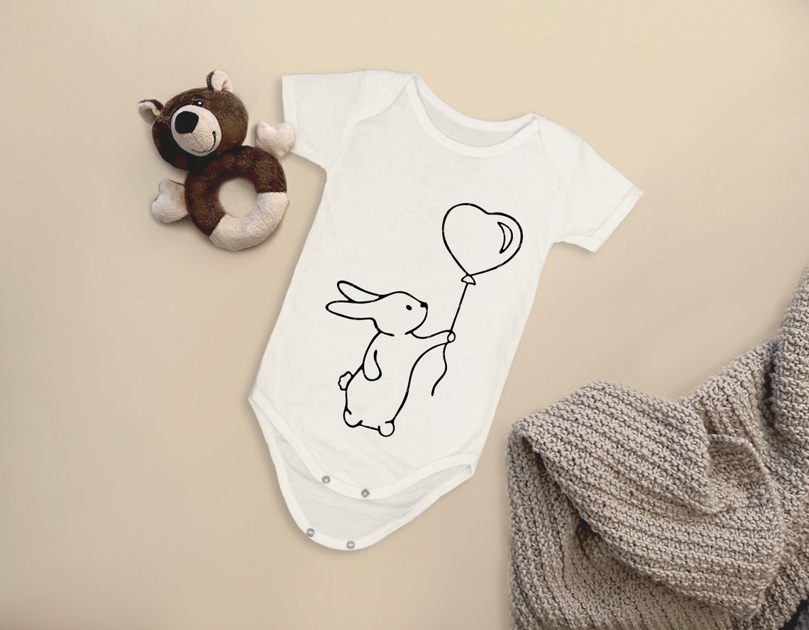 Plotterdatei | Hase mit Herzballon | SVG | DXF | PNG | Eps | Geburtstag ...