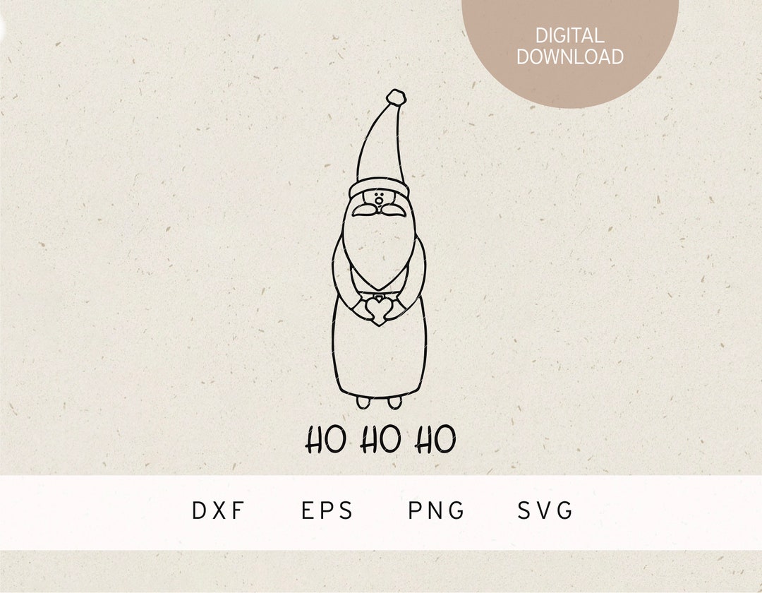 Plotter File | Santa Claus Ho Ho Ho | SVG | DXF | PNG | Ai | Eps ...