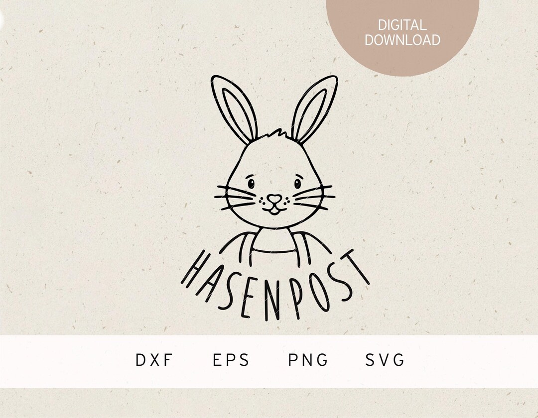 Plotter File | Bunny Mail | Easter Bunny | SVG | DXF | PNG | Eps ...