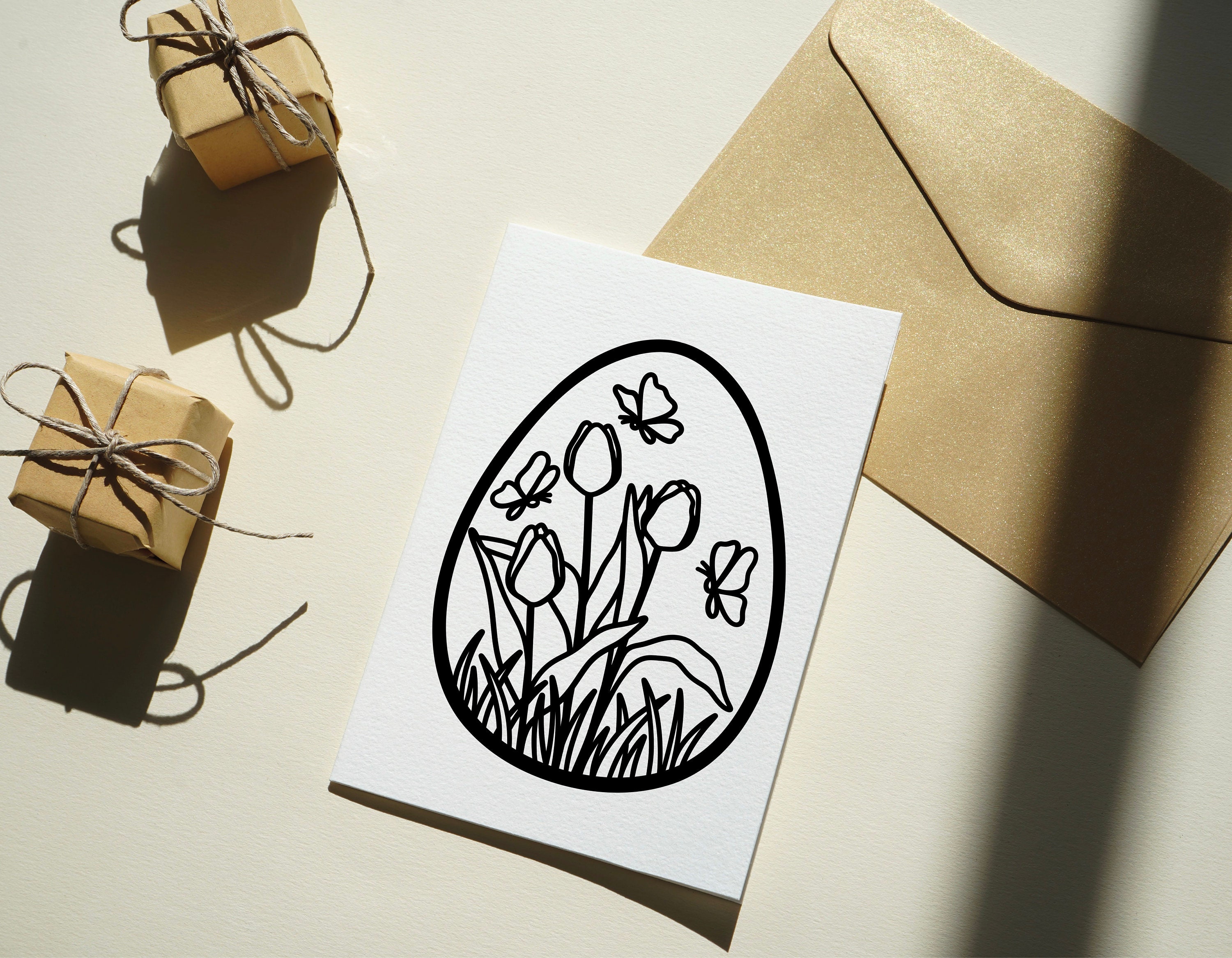 Plotter File Easter Egg SVG DXF PNG Eps Hello - Etsy