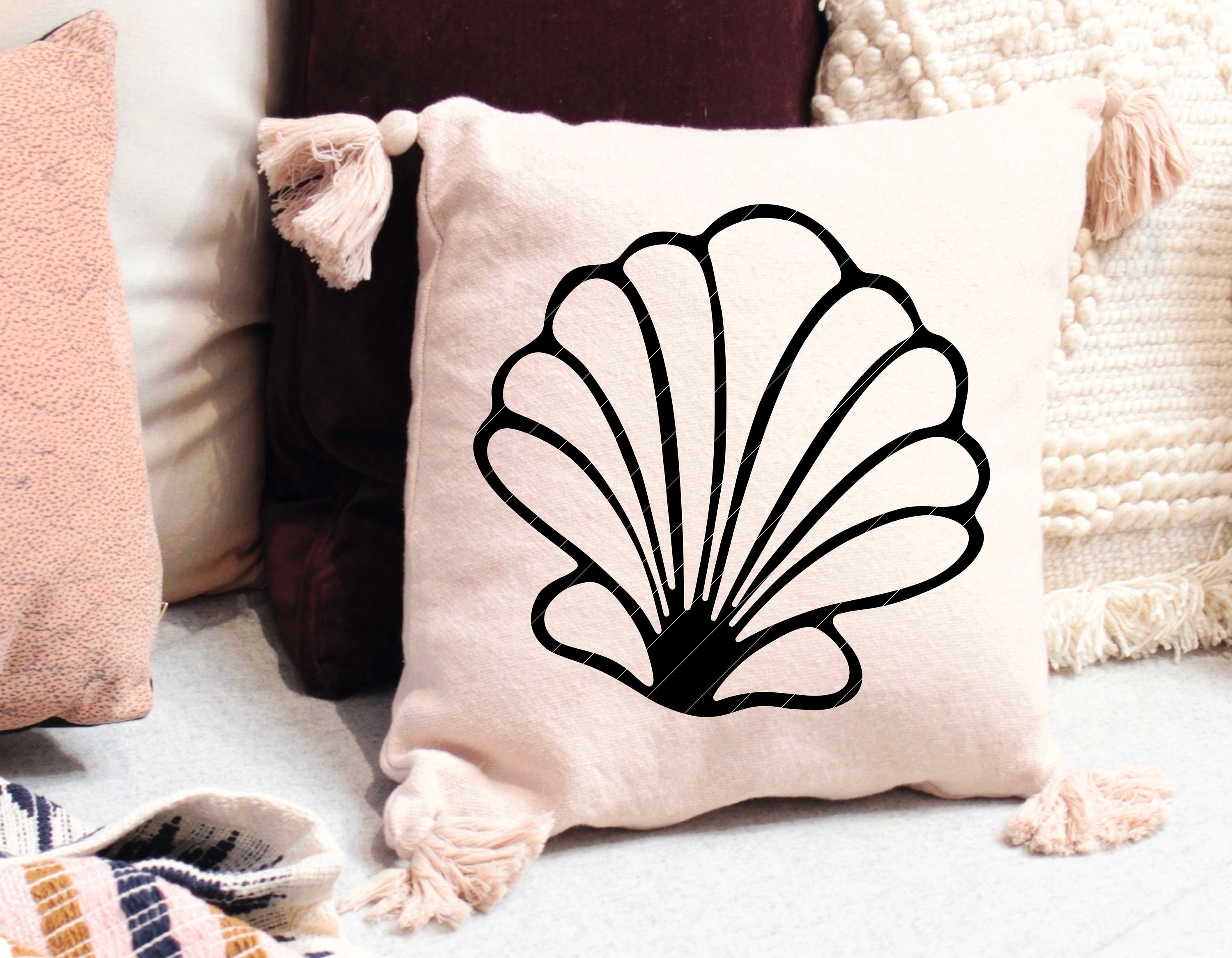 Plotter File | Seashell | SVG | DXF | PNG | Eps| Travel | Summer | Sun ...