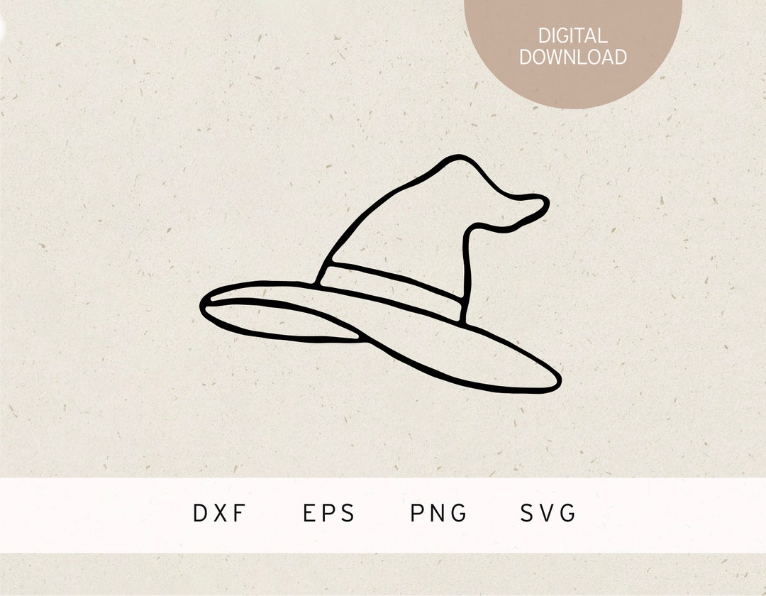 Plotter File Witch Hat SVG DXF PNG Eps Halloween - Etsy
