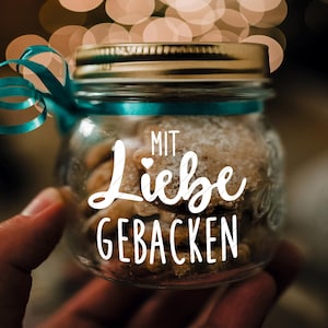Plotterdatei | mit Liebe gebacken | SVG | DXF | PNG | Eps | Küche | Backen | Essen | Genuss ...