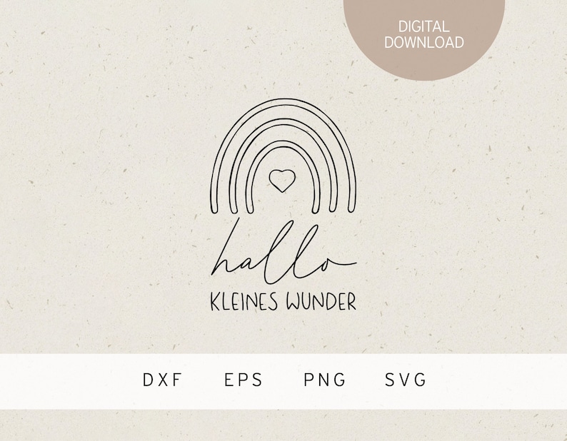 Plotterdatei Hallo kleines Wunder Regenbogen SVG DXF - Etsy.de